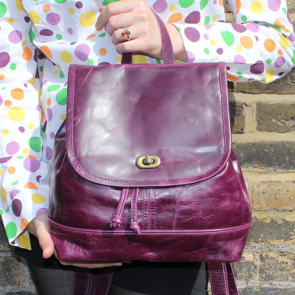 Purple Mini Backpack - Etsy