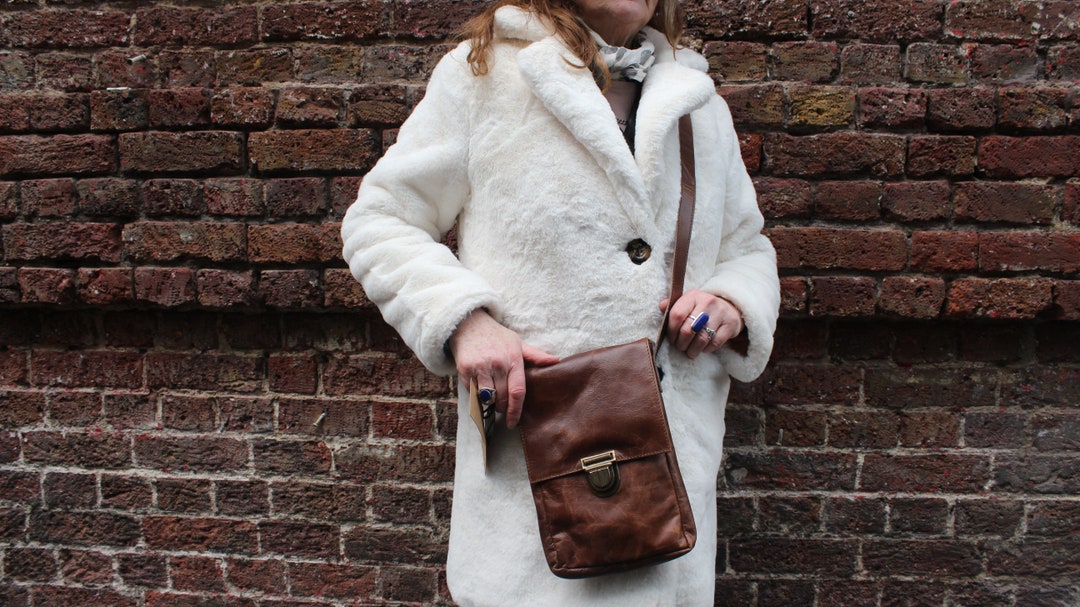 Mini Brown Bag, Flap Messenger Leather Purse, Cross Body Little ...