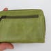 Apple Green Leather Trifold Wallet: Ring Accent, Card Slots - Etsy