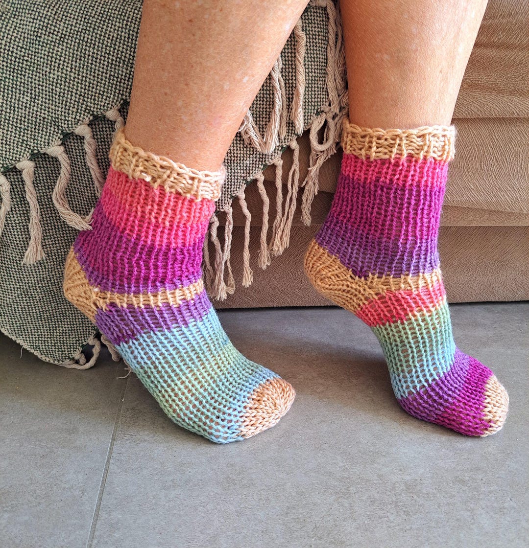 Knitted Socks Pattern for Addi Express Knitting Machine or Sentro 22 ...