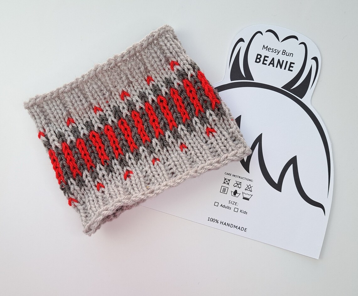 PRINTABLE Messy Bun Template - Downloadable PDF - Bun Beanie Display ...