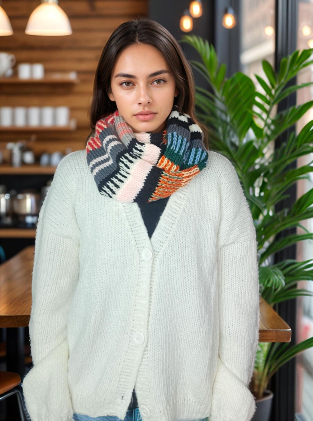 Easy Sentro Knitting 48 Pin Machine Infinity Scarf—warm Scarve Pattern ...