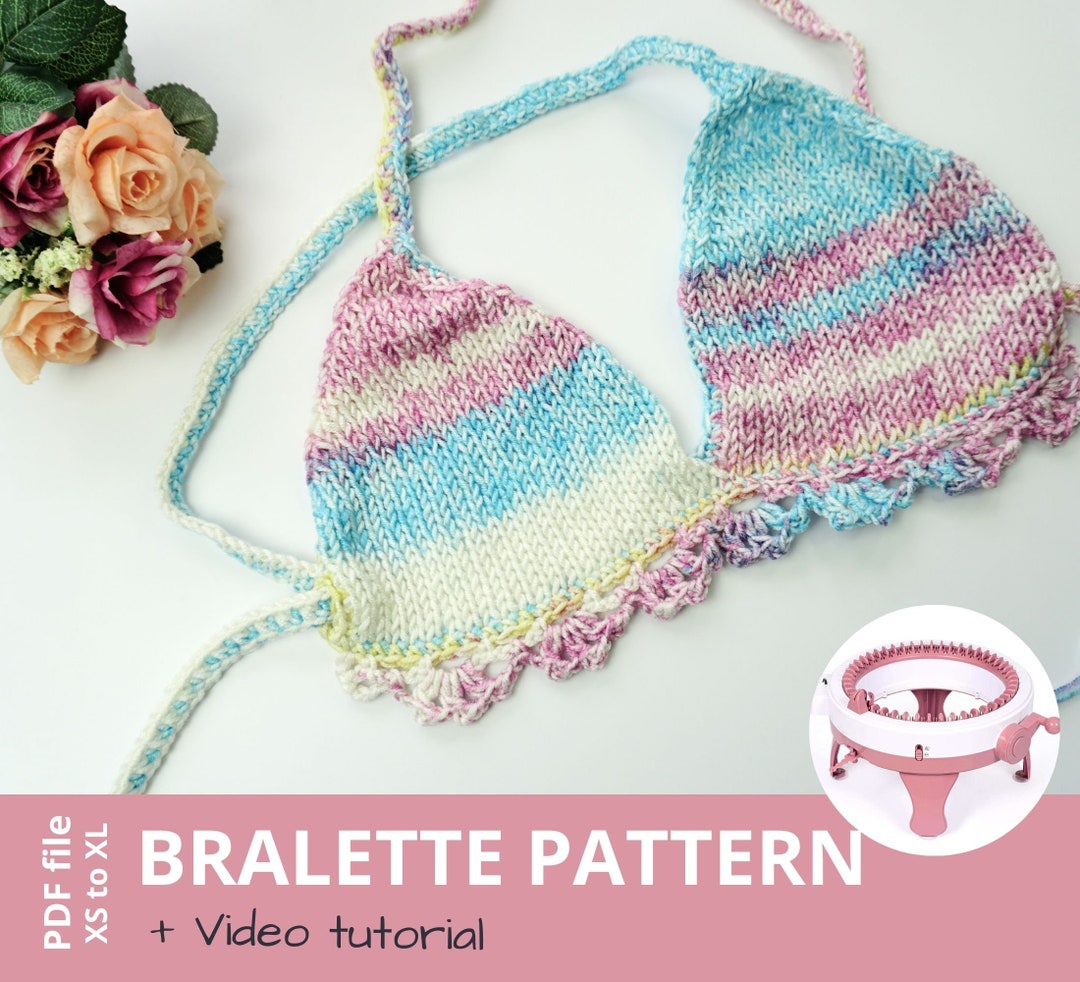 Easy Summer Bralette Top for Beginners Circular Knitting Machine PDF ...