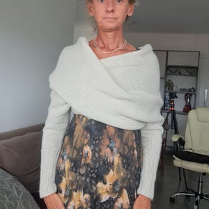 Winter Wrap Shawl Sweater PDF Pattern for Sentro 48 - Easy Knit Cozy ...