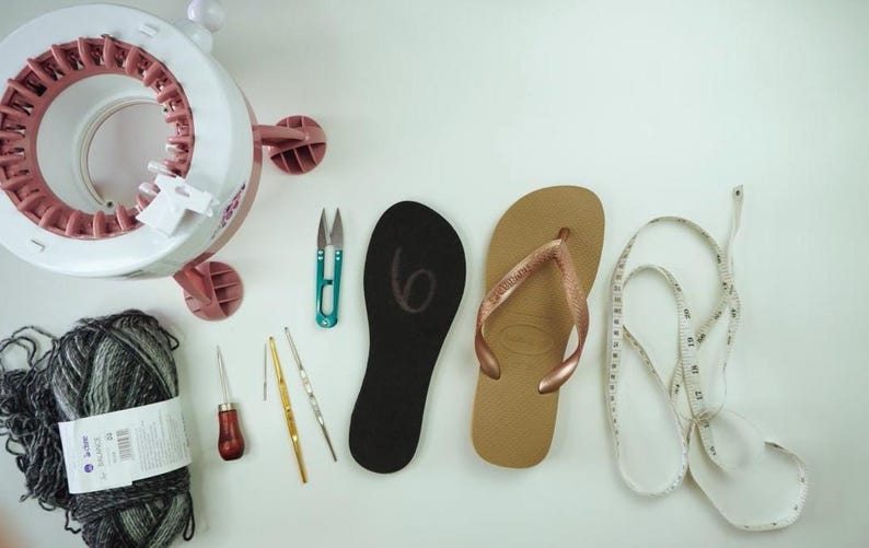 DIY Crossover Slippers Pattern for Addi Express Knitting Machine or ...