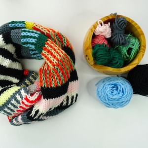 Easy Sentro Knitting 48 Pin Machine Infinity Scarf—warm Scarve Pattern ...