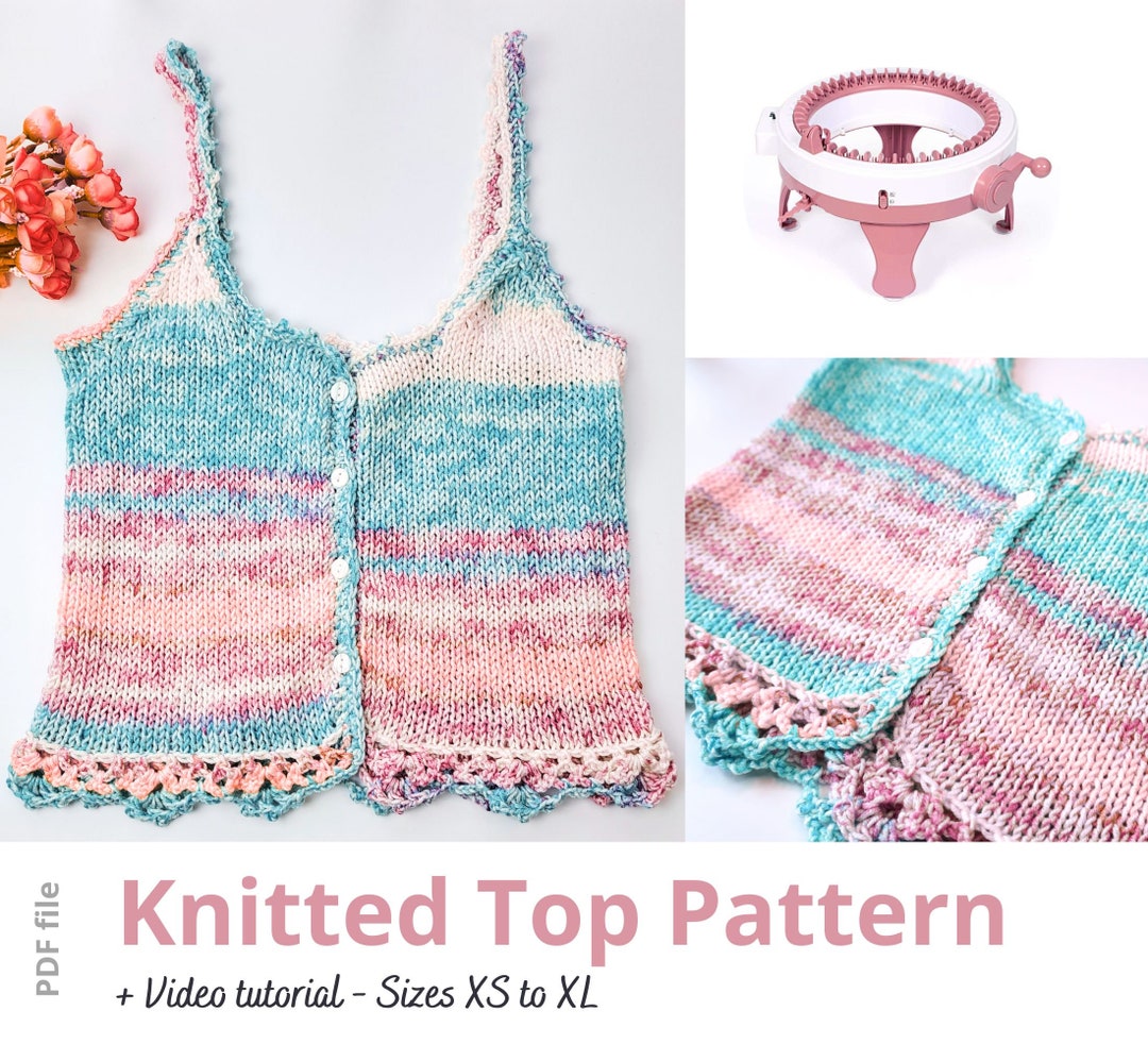 Easy Sentro Knitting PDF Pattern for a Summer Top for Beginners Using ...