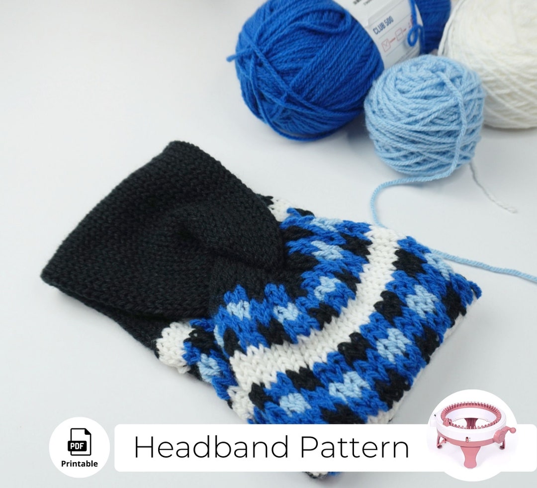 Sentro PDF Knitting Pattern Ear Warmer Headband With Video Tutorial ...