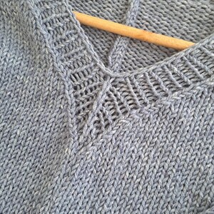 V-neck Sweater Knitting PDF Pattern for Sentro Knitting Machine or Addi ...