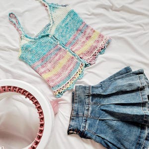 Easy Sentro Knitting PDF Pattern for a Summer Top for Beginners Using ...