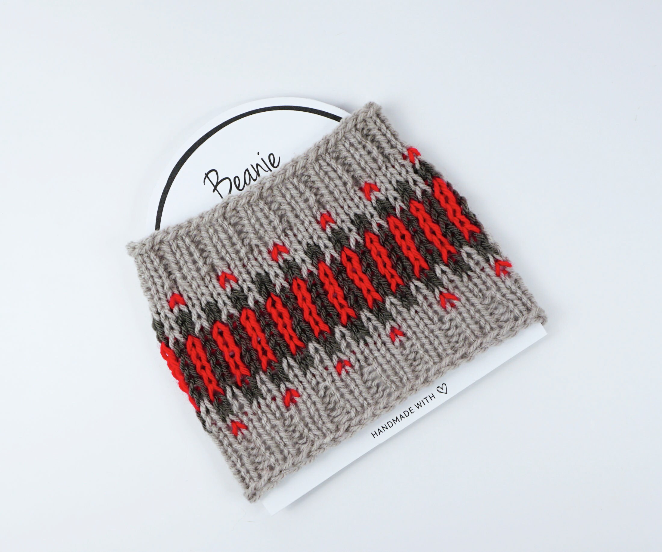 Printable Beanie Hat Insert Card Template - Ponytail Bun Display ...