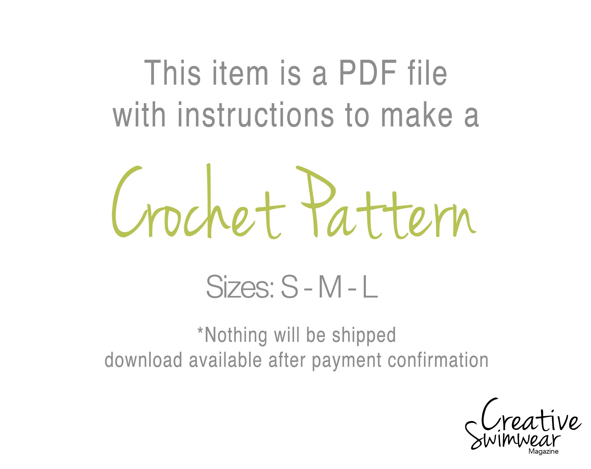 DIY Crochet Cheeky Bikini PDF Pattern - Boho Crochet High Waisted ...