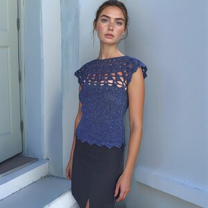 Sentro or ADDI Kingsize Knitted Top PDF Pattern With Crochet Yoke! Easy ...