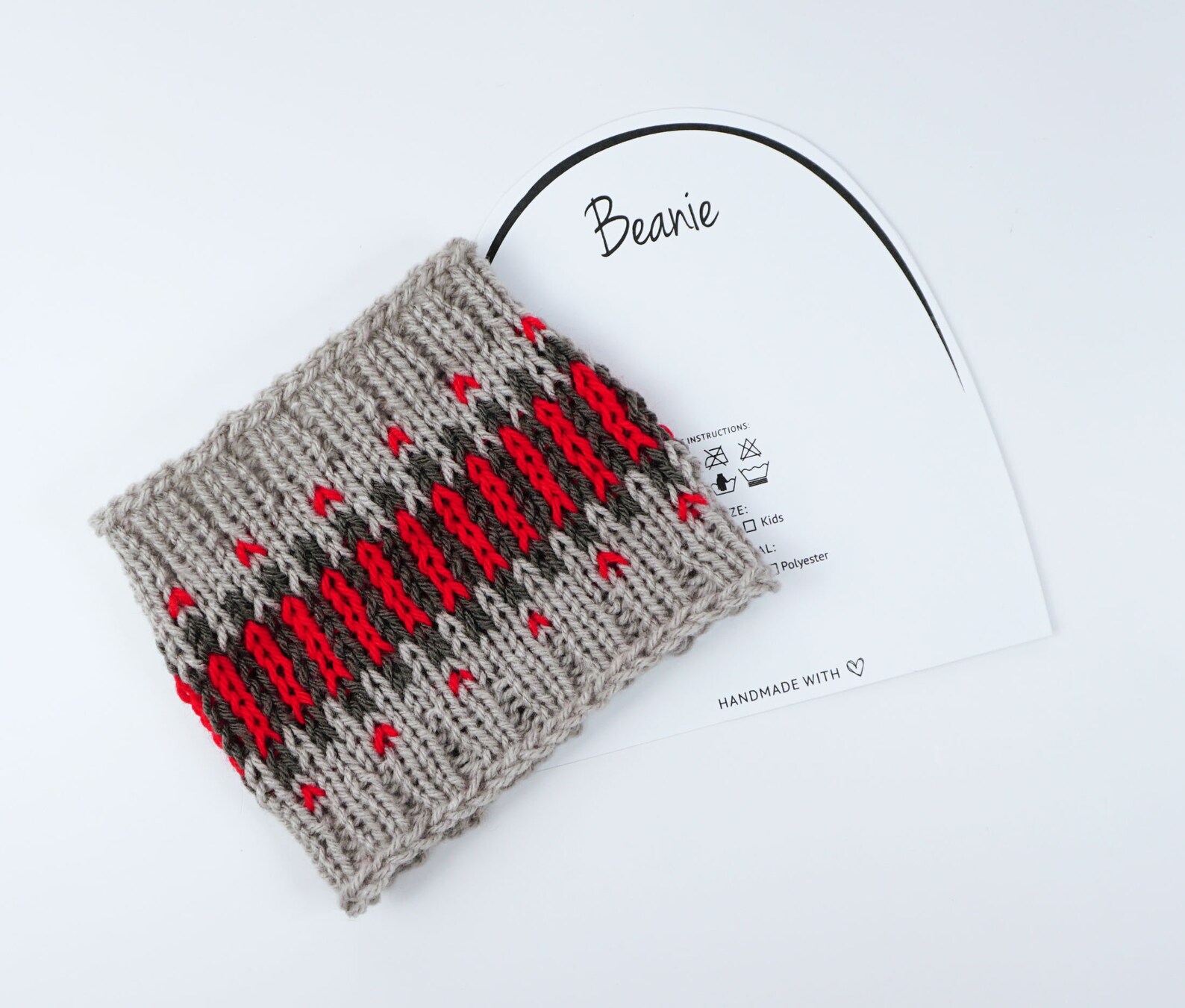 Printable Beanie Hat Insert Card Template - Ponytail Bun Display ...