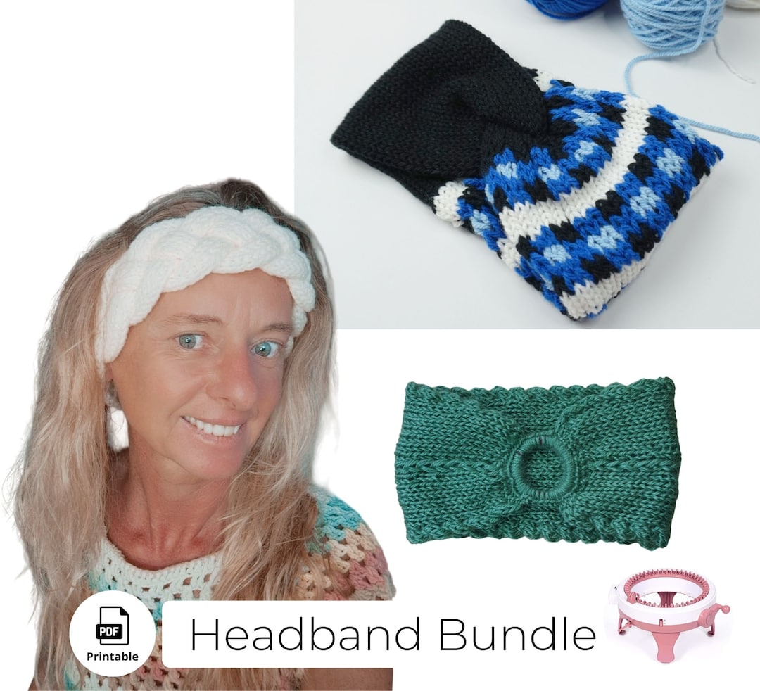 Sentro PDF Knitting Pattern Bundle Winter Ear Warmer Headband With ...
