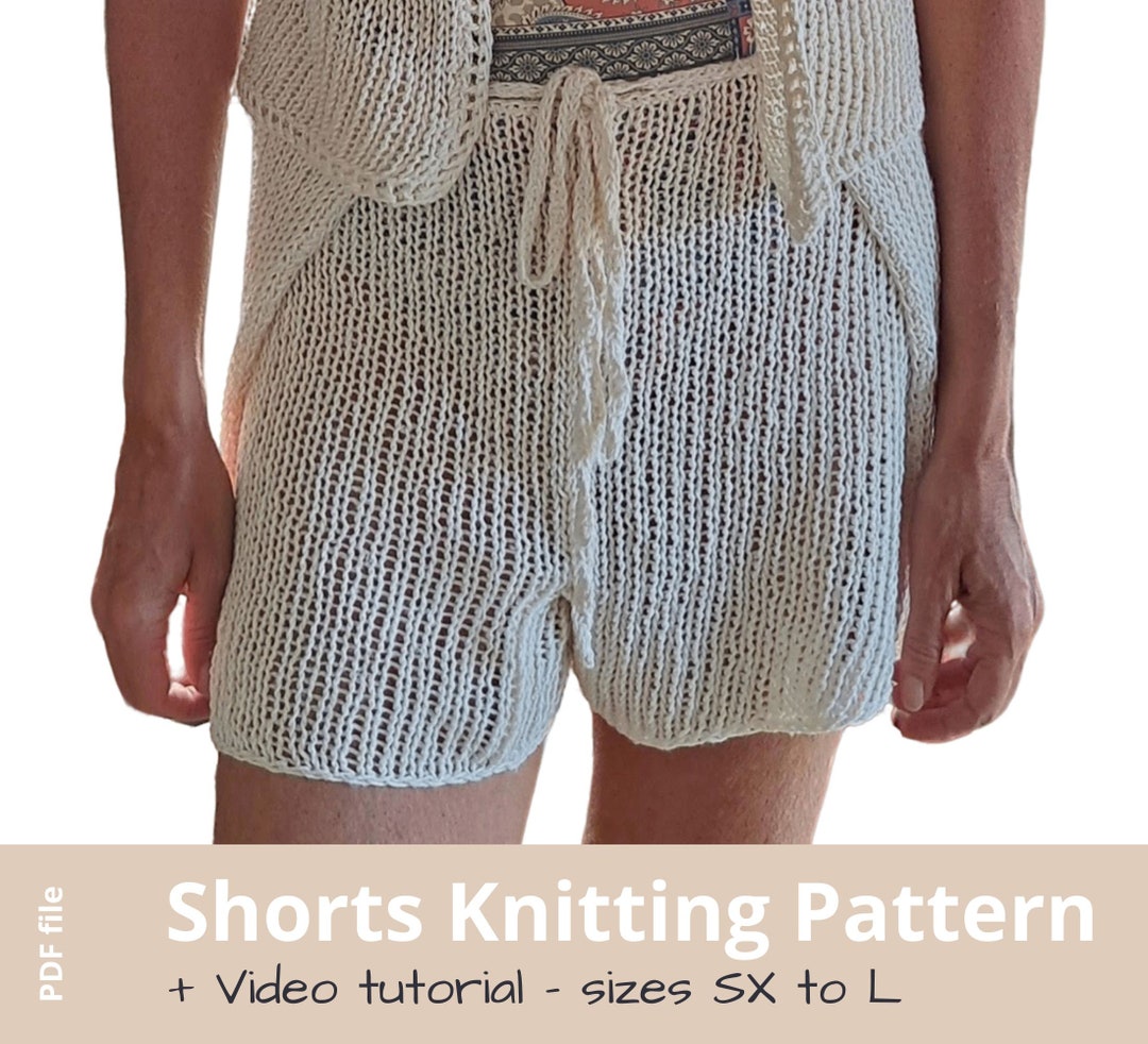 DIY Wrap Shorts Knitting PDF Pattern for Sentro 48 Machine or Addi King ...