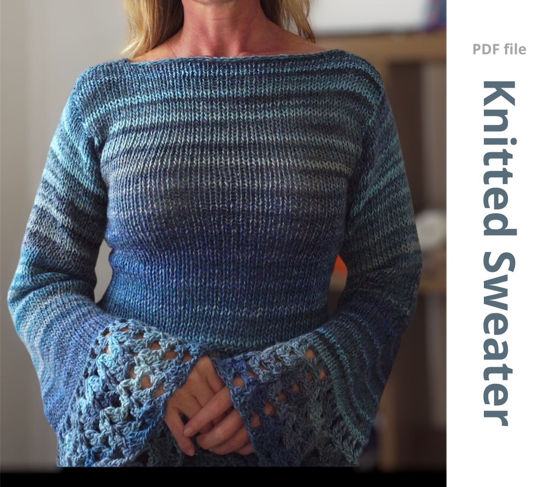 Knitting PDF Pattern for Winter Sweater Made on Sentro or ADDI Express ...