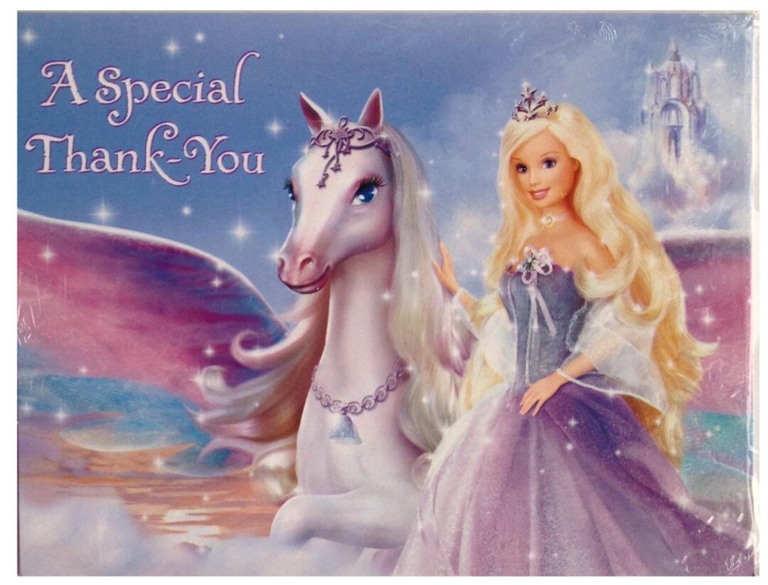 Barbie Magic of Pegasus Thank You Notes (8ct) - Etsy
