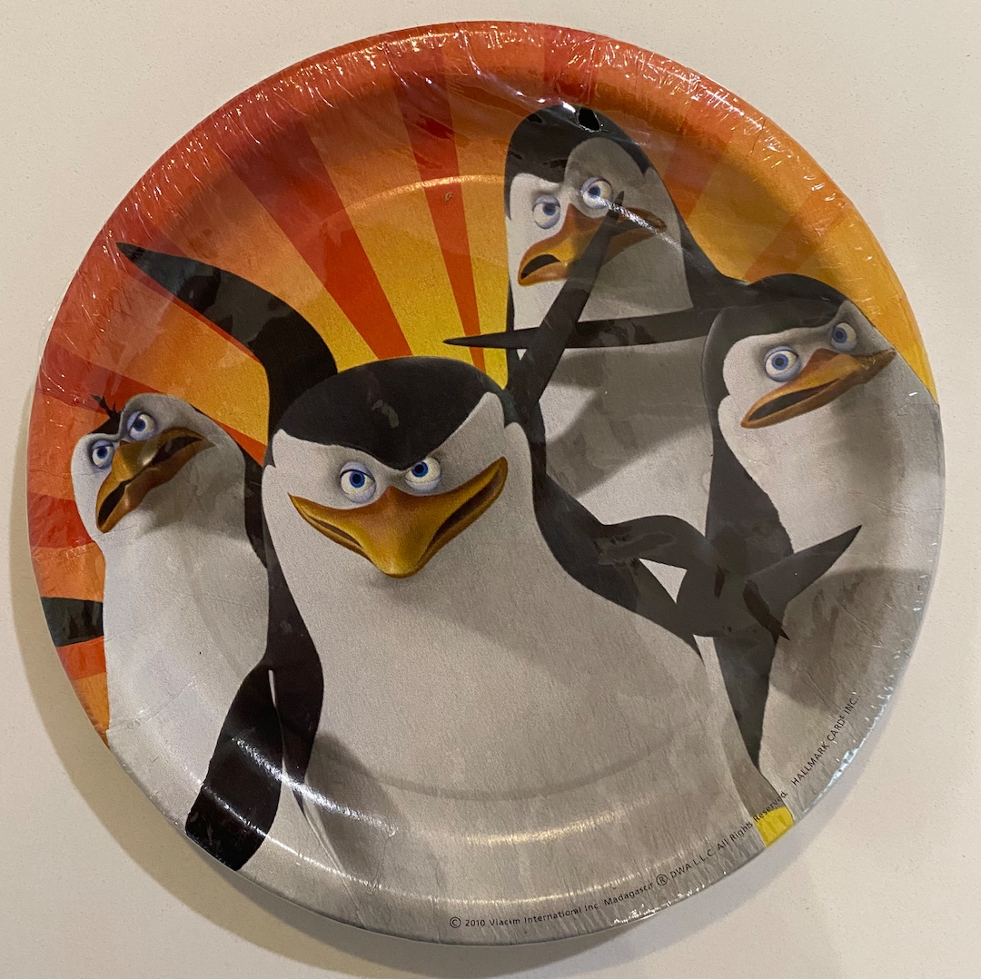 The Penguins of Madagascar Small Plates (8ct) - Etsy
