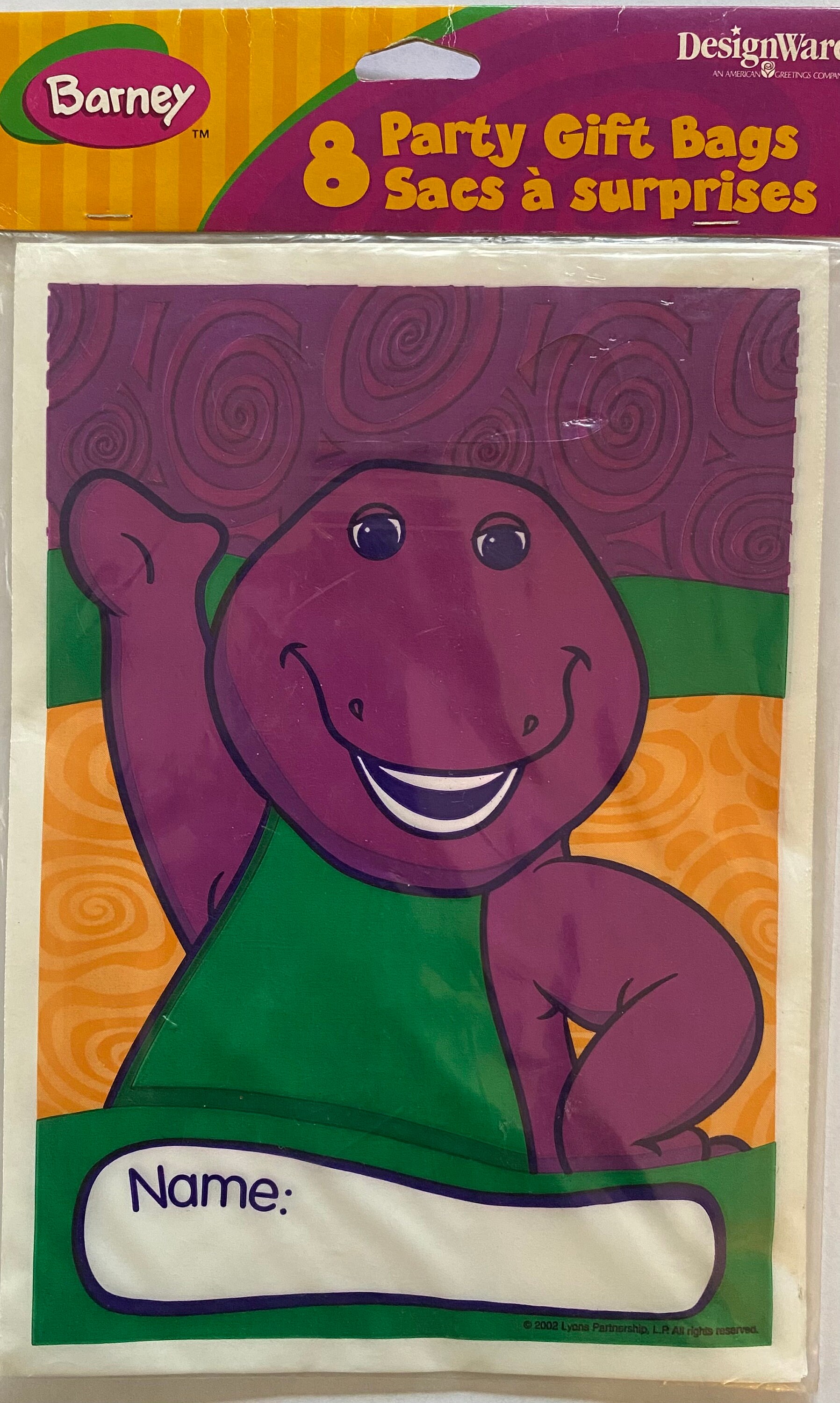 Barney Gift Bags (8ct) - Etsy