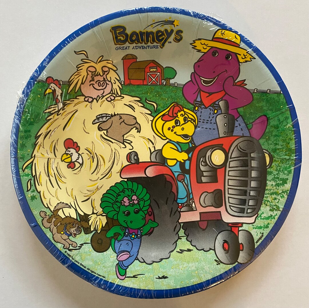 Barney Great Adventure Small Plates (8ct) - Etsy
