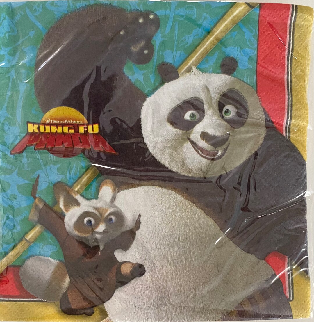 Kung Fu Panda Large Napkins (16ct) - Etsy