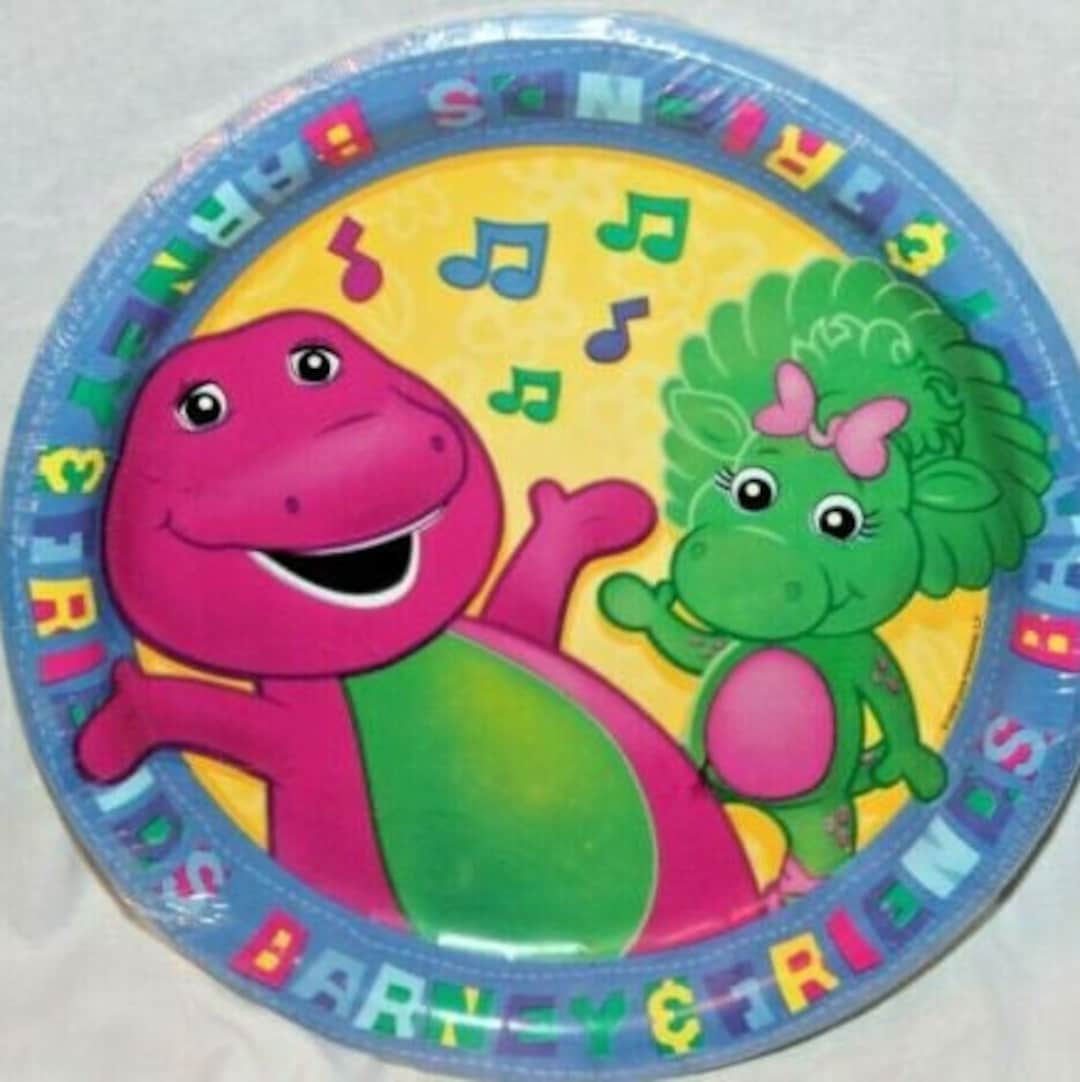 Barney Large Plates (8ct) - Etsy