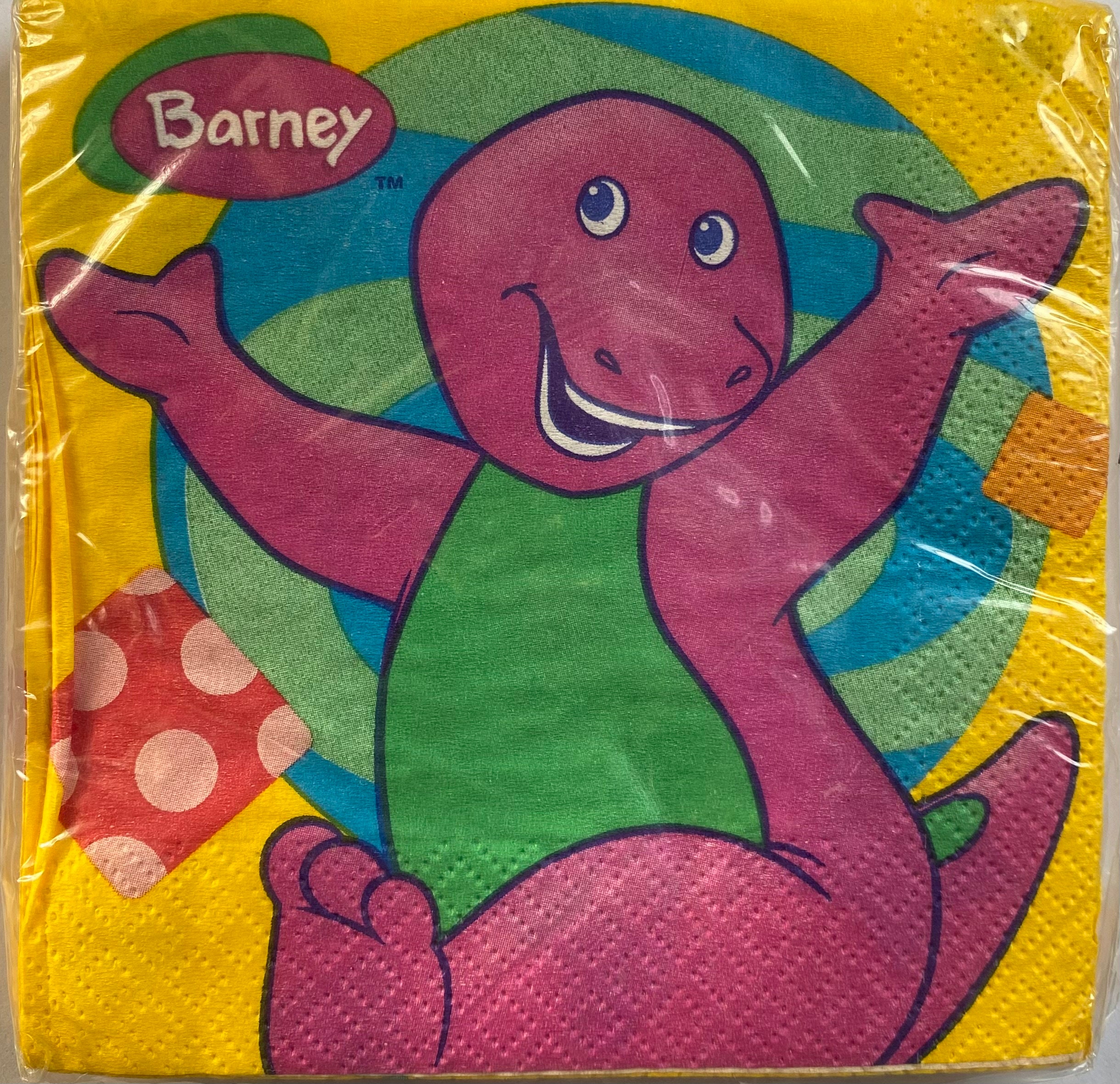 Super Dee Duper Barney Small Napkins (16ct) - Etsy
