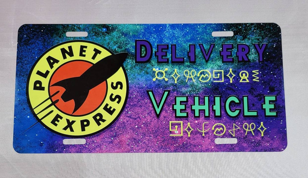 Planet Express Delivery Vehicle Metal Vanity Plate - Etsy