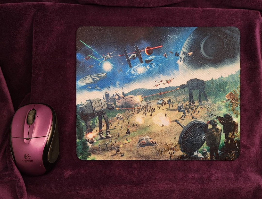 Star Wars Battle Scene Mouse Pad Small - Etsy