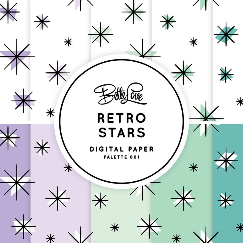 Retro Stars - Etsy