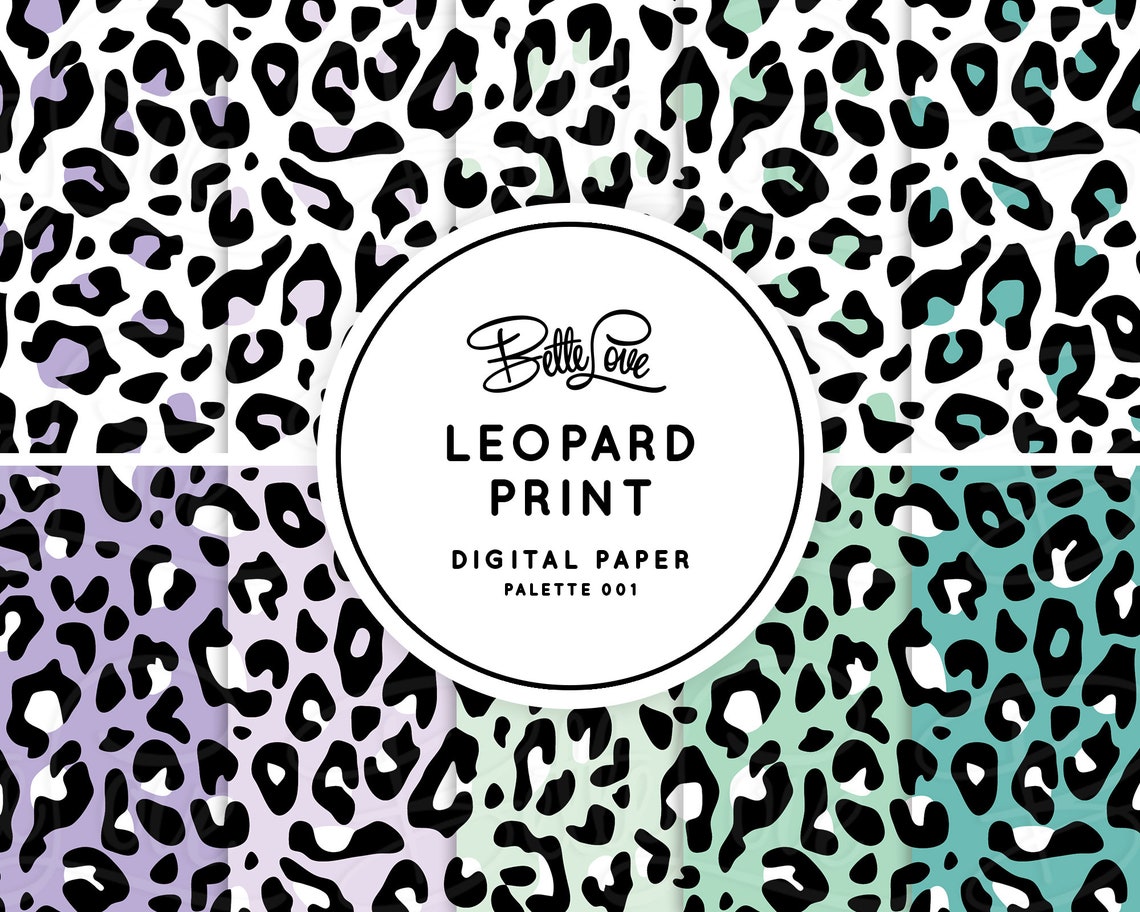 Leopard Print Digital Paper Digital Pattern Paper Background Digital ...