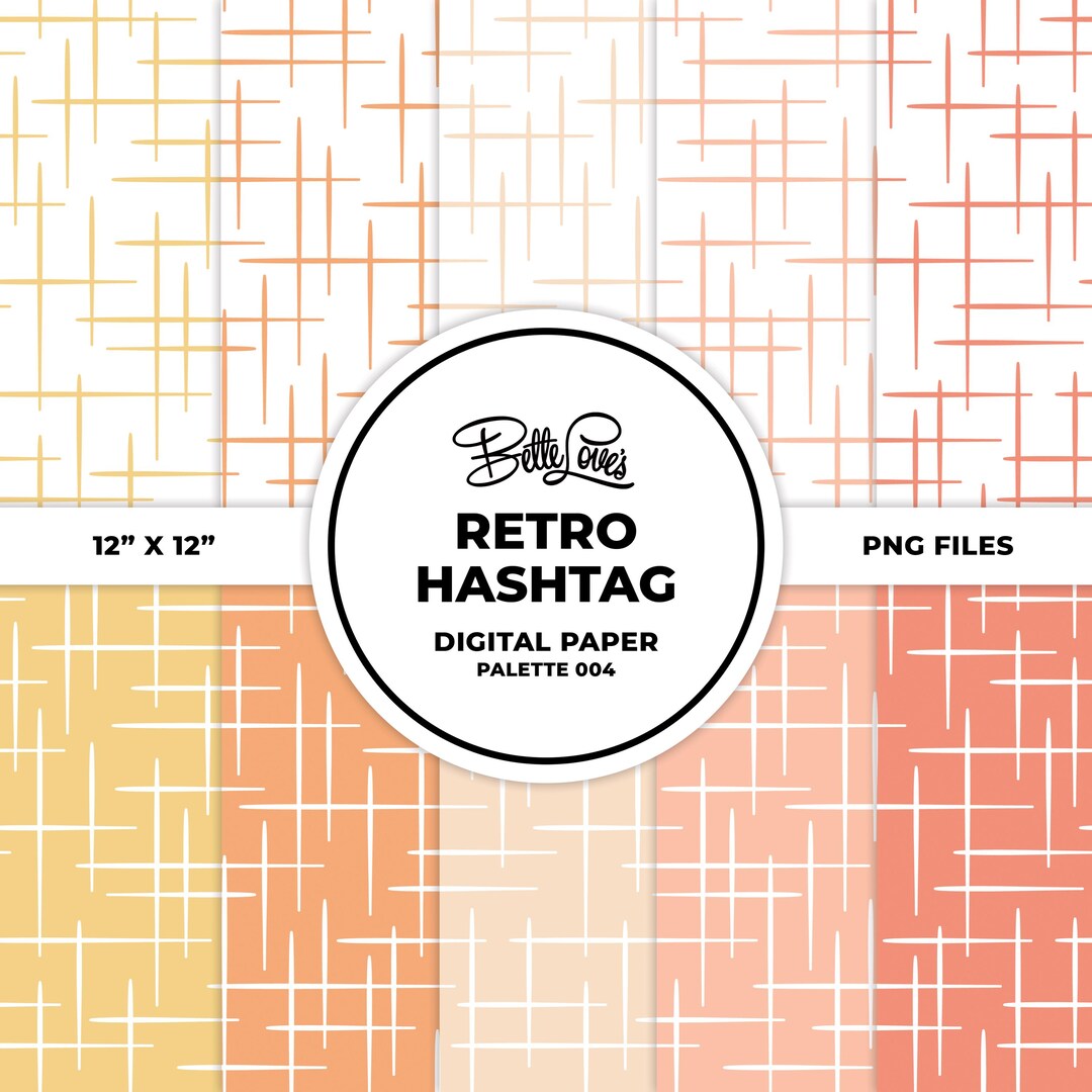 Retro Digital Paper Retro 1950s Paper Groovy Pattern Seamless Texture ...