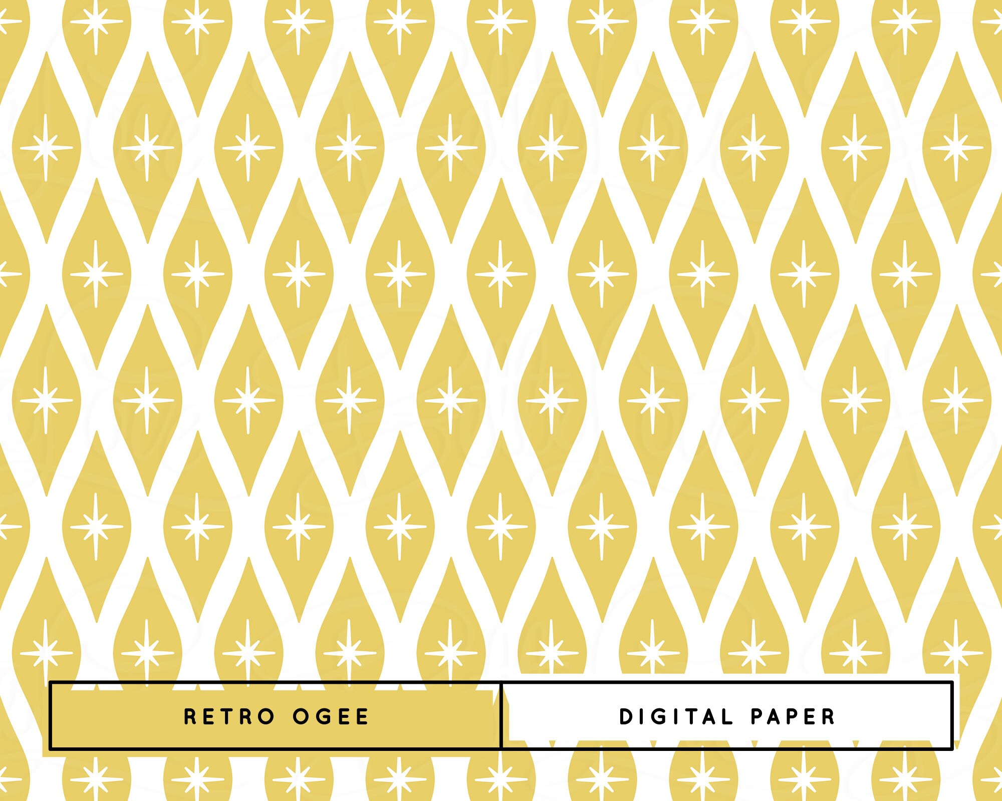 Retro Digital Paper Retro 1950s Paper Groovy Pattern Seamless Texture ...