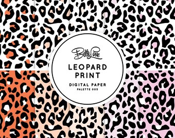 Leopard Print Digital Paper Digital Pattern Paper Background Digital ...