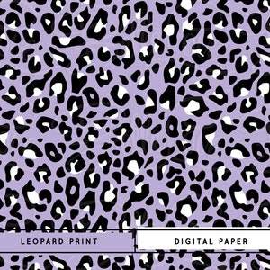 Leopard Print Digital Paper Digital Pattern Paper Background Digital ...
