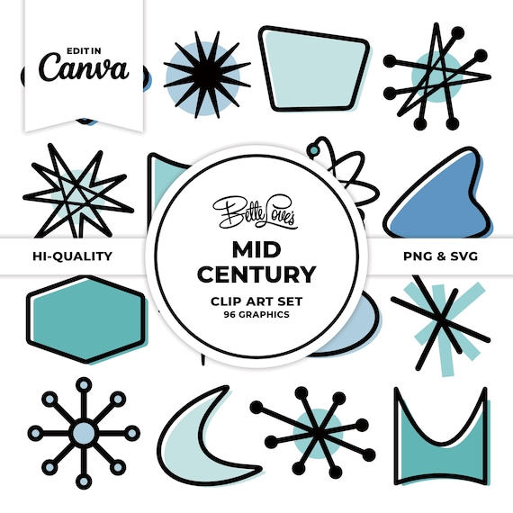 Vintage Shapes Clip Art Image Detail For ... Retro Clip Art