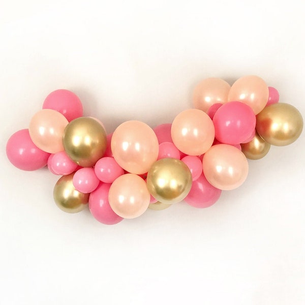 Pink and Gold Balloons - Etsy