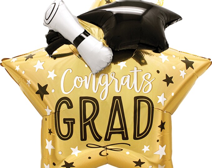 Graduation Balloon, Graduation Decoration, Congrats Grad, Cap and ...