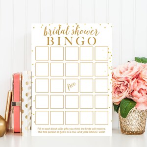 Bridal Shower Bingo Game Printable Bridal Shower Game - Etsy