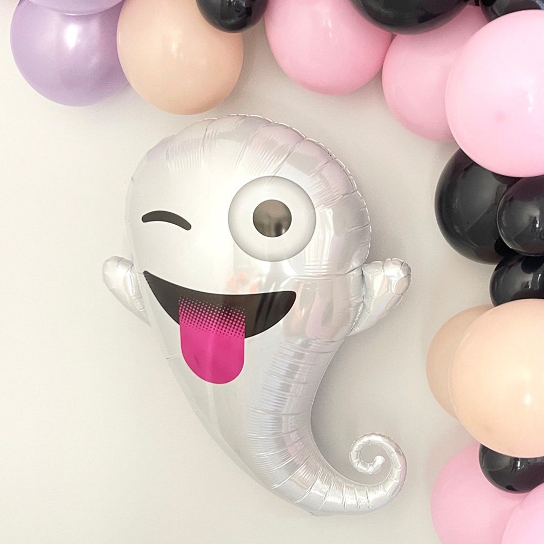 Halloween Balloon, Ghost Balloon, Ghost Emoticon Balloon, Halloween ...