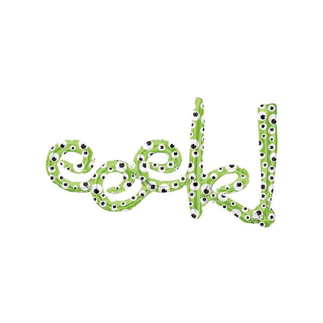 Eek Balloon, Foil Halloween Balloon, Eyes Balloon, Halloween Party ...