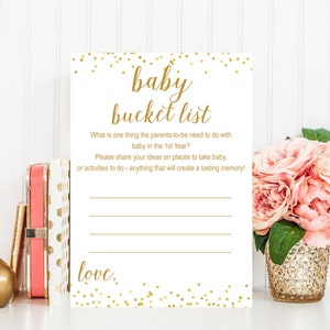 Baby Bucket List Parents to Be Baby Shower Printable Baby | Etsy