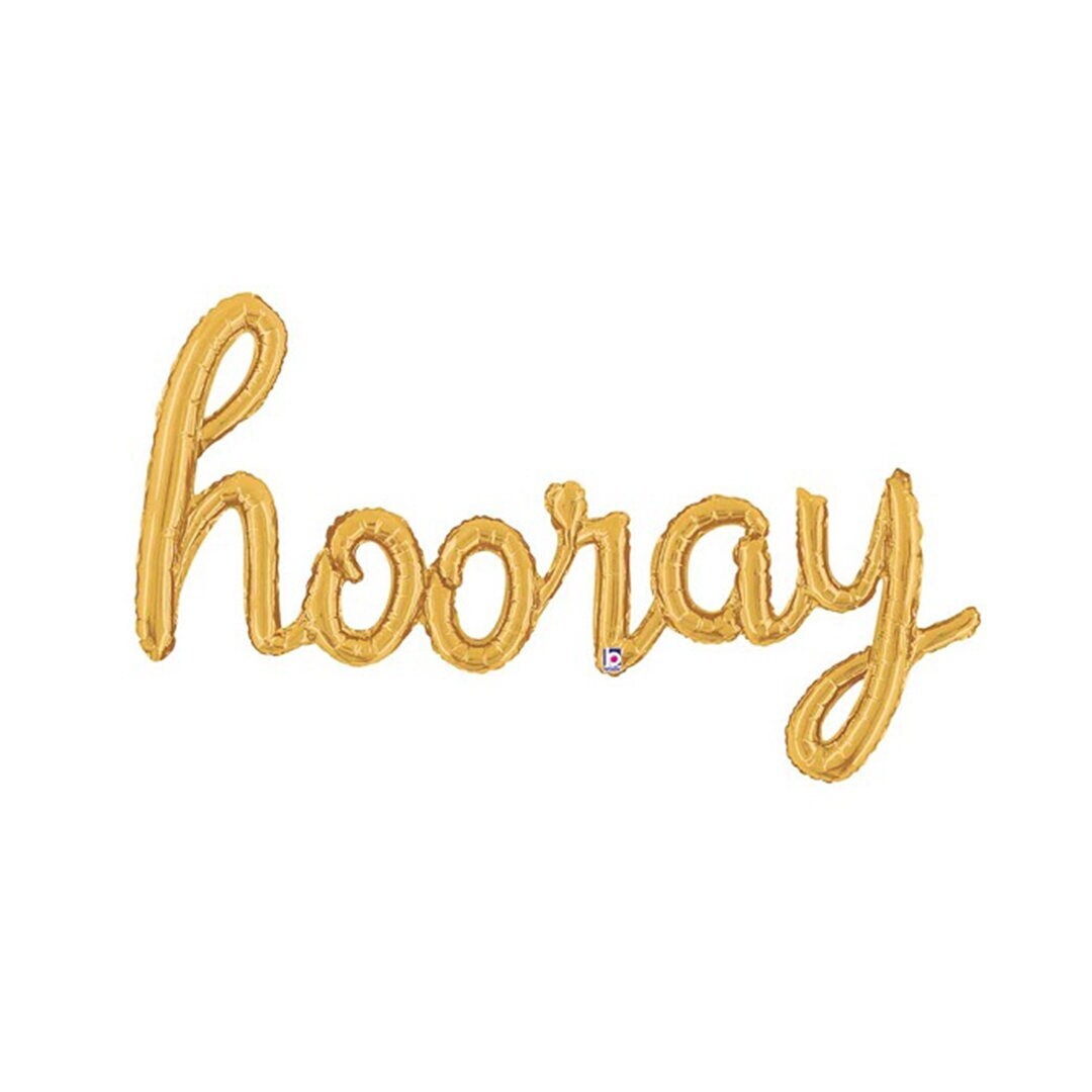 SALE Hooray Balloon, Gold Hooray Balloon, Engagement Party Balloon ...