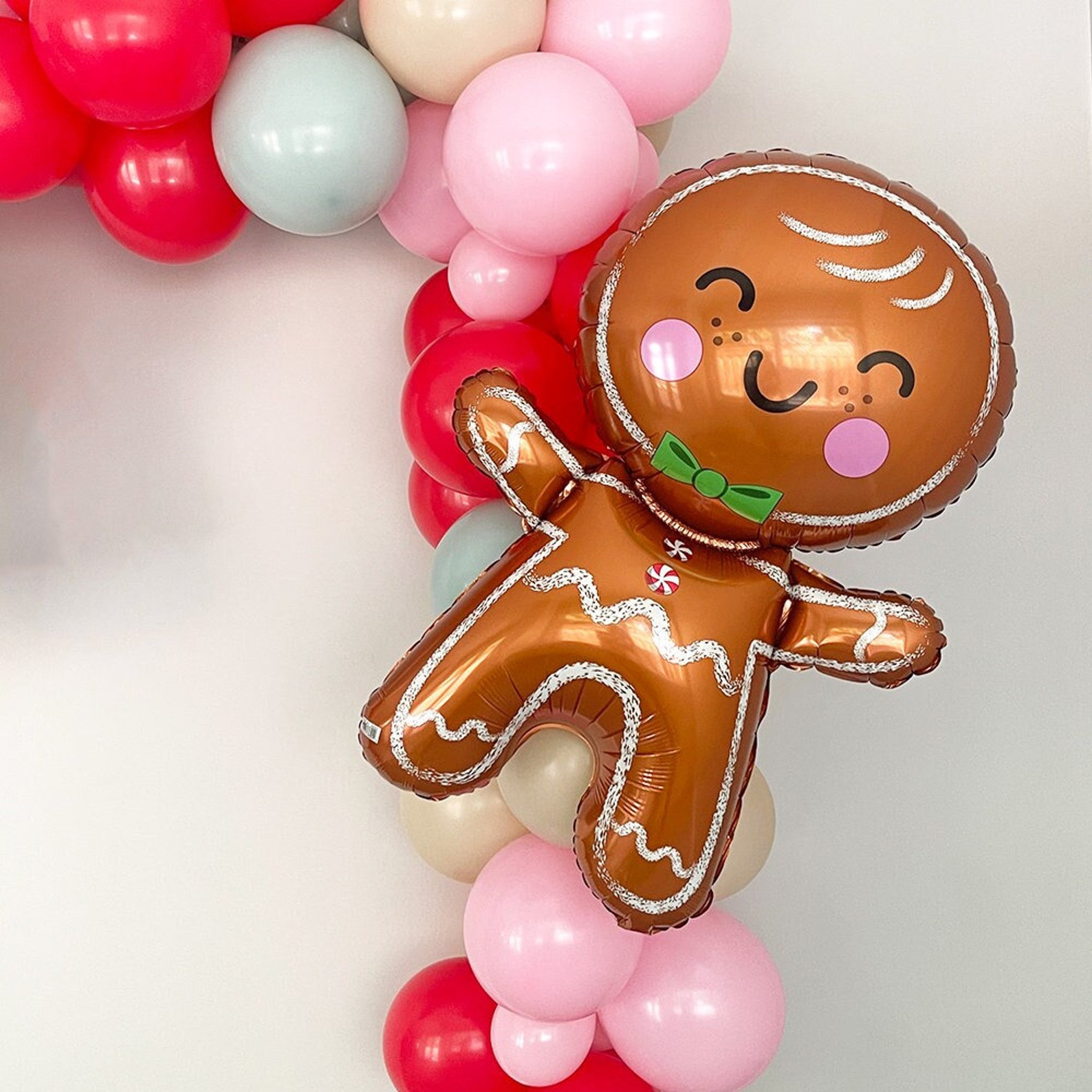 Gingerbread Man Balloon Christmas Balloons Christmas Party - Etsy
