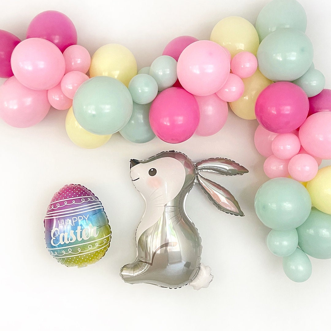 Easter Balloon Garland, Pastel Easter Balloon Kit, Easter Bunny Balloon ...