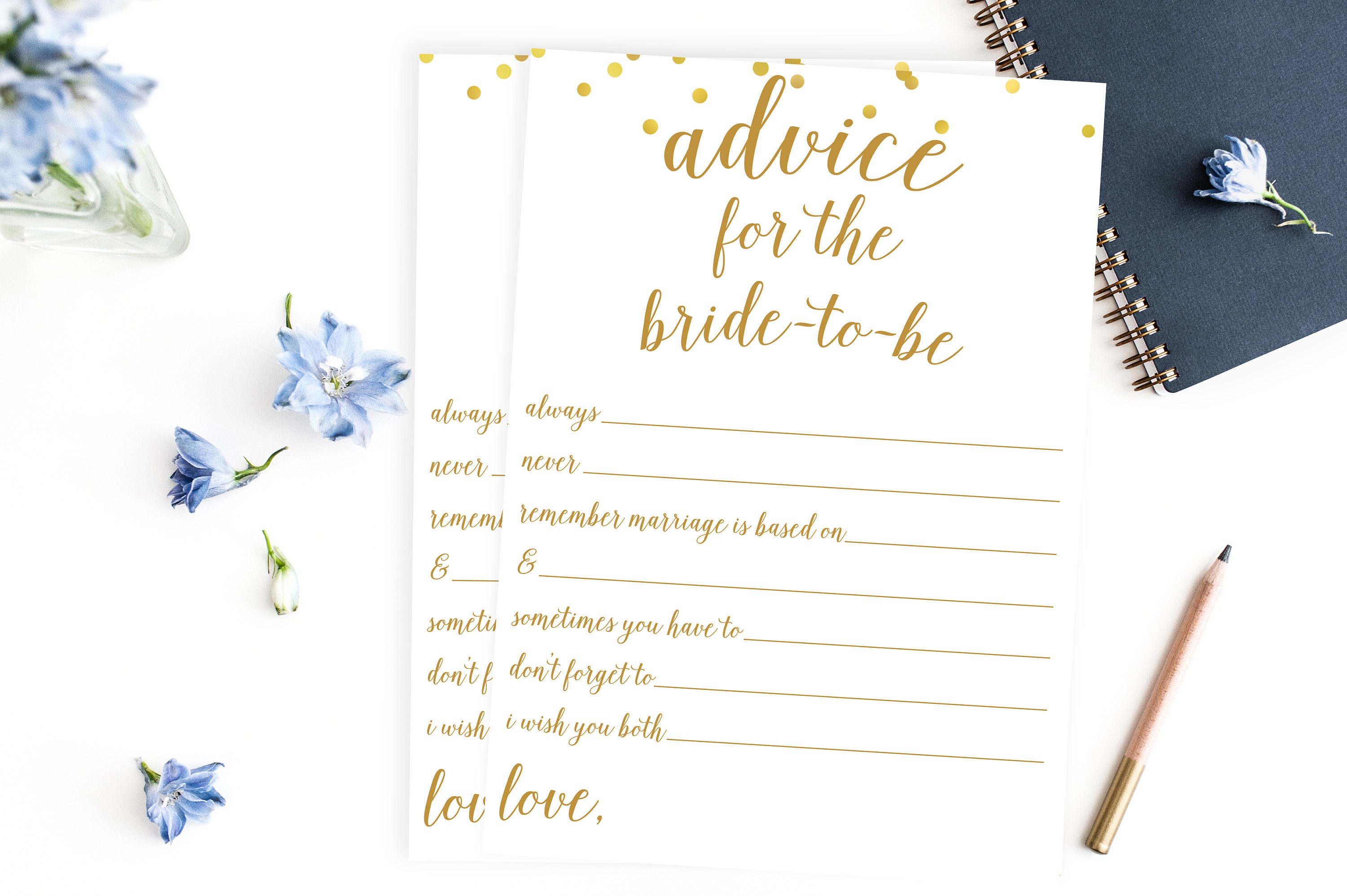 Advice for Bride-to-Be Printable Bridal Shower Games | Etsy