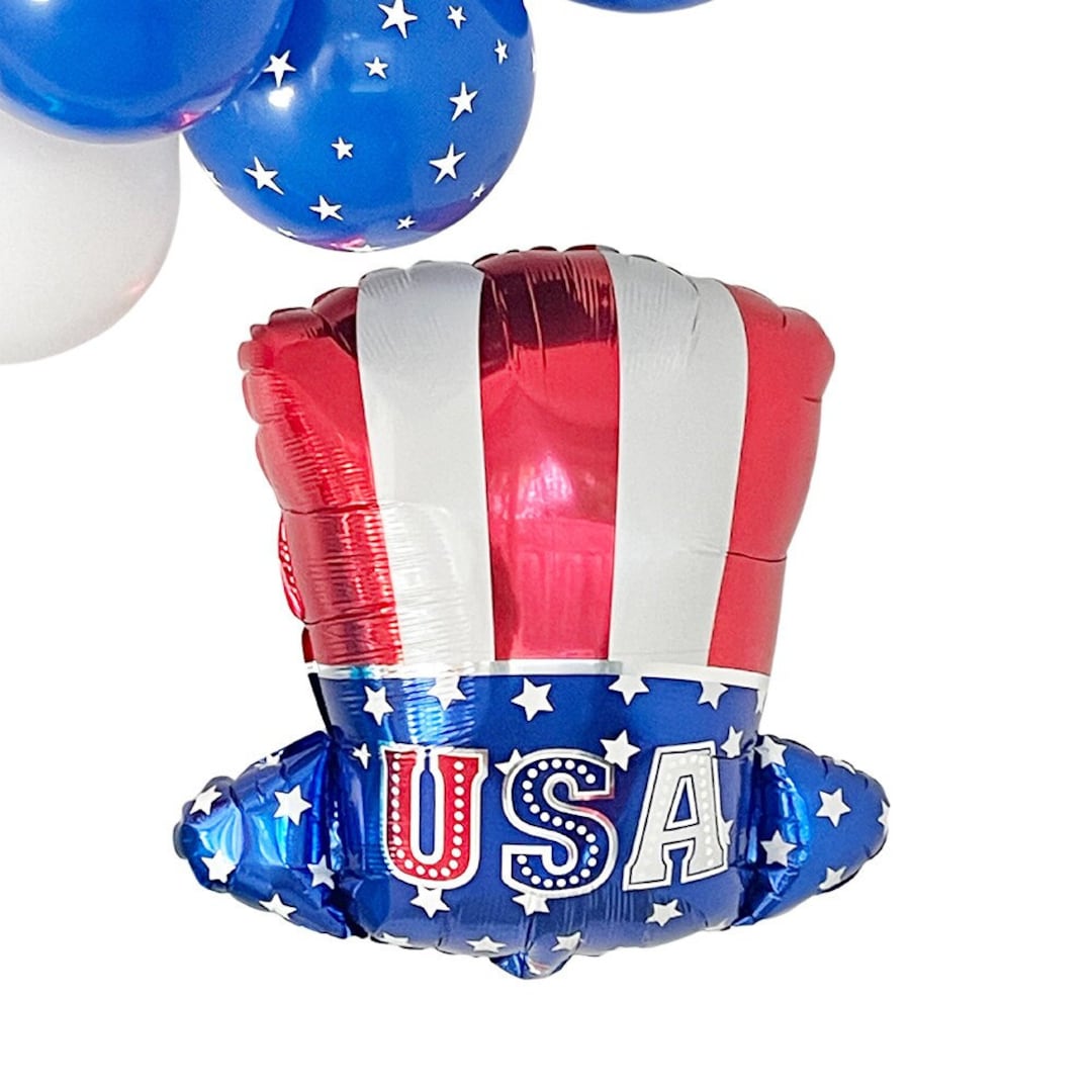 4th of July Balloon Decorations, Flag Balloon, Patriotic Uncle Sam ...