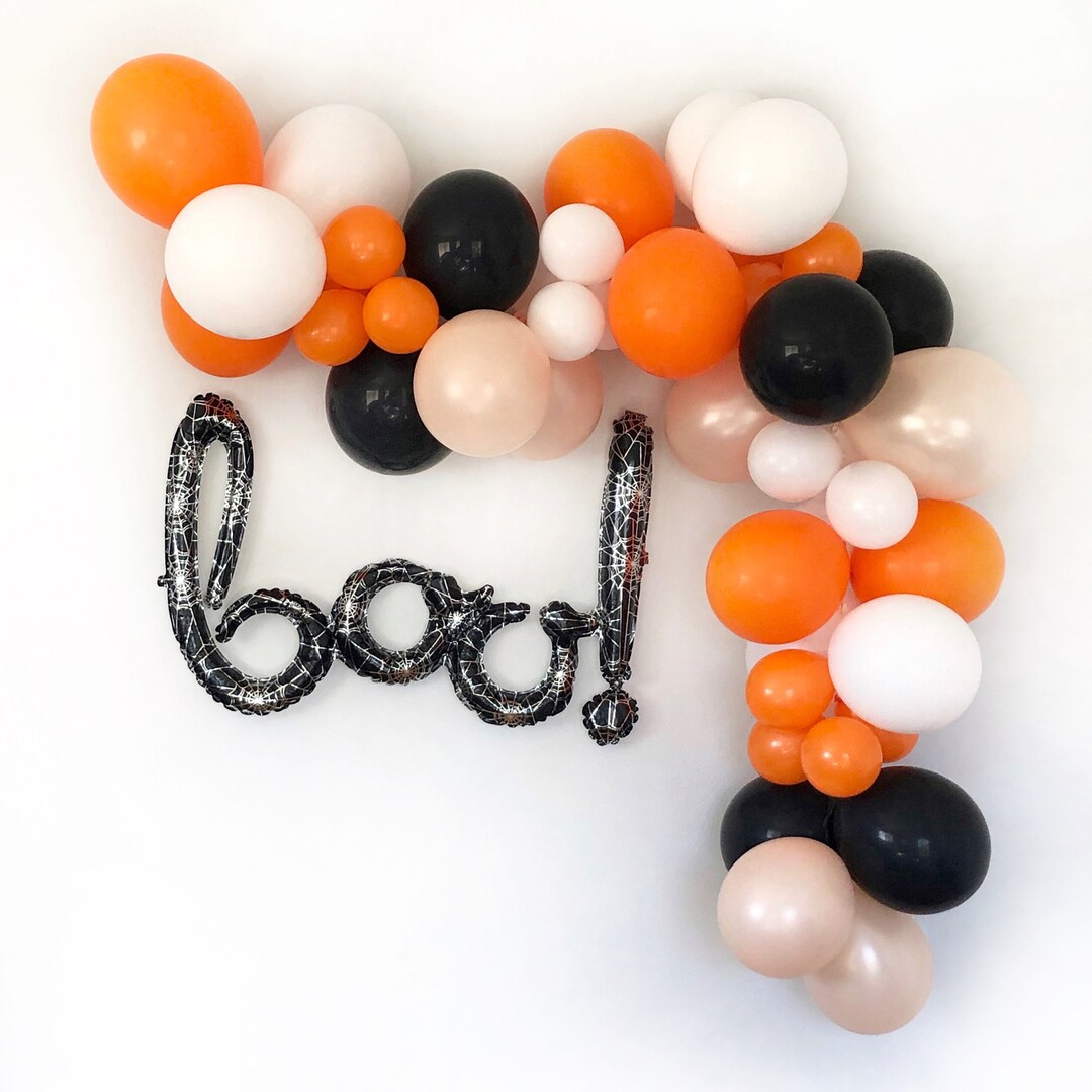 Halloween Balloon Garland, Boo Balloon, Halloween Party Decorations ...