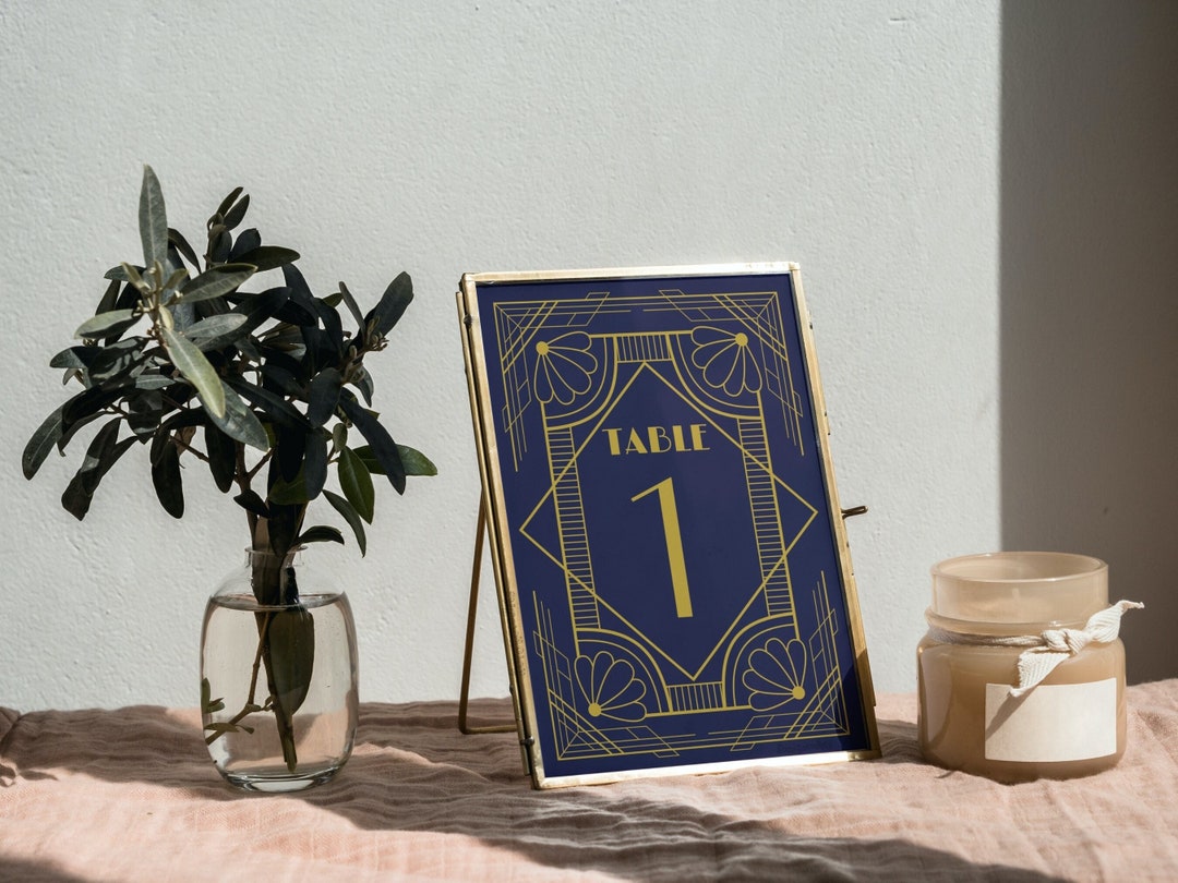 Table Numbers - Digital Instant Download - Art Deco Style - Geeky Nerdy ...